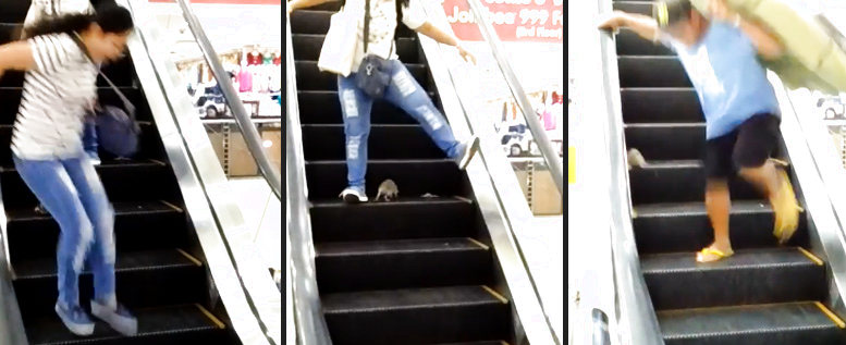 Fiese Ratte auf der Rolltreppe - Lustige Videos auf Chilloutzone